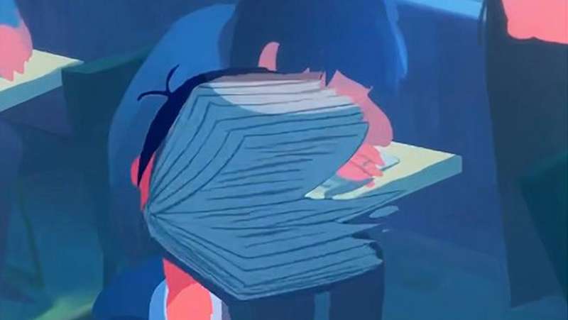 小学生上课想睡觉,结果脑袋变成了书籍,奇幻意识流动画!