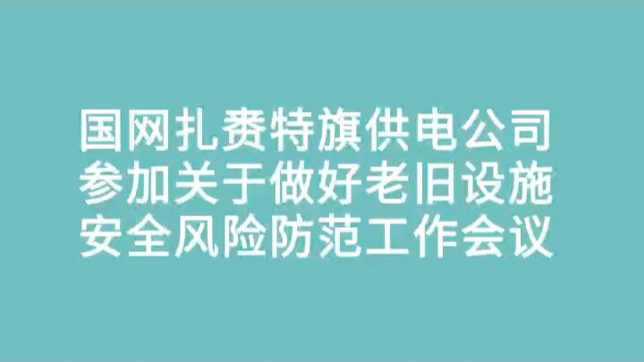国网扎赉特旗供电公司参加关于做好老旧设施安全风险防范工作会议