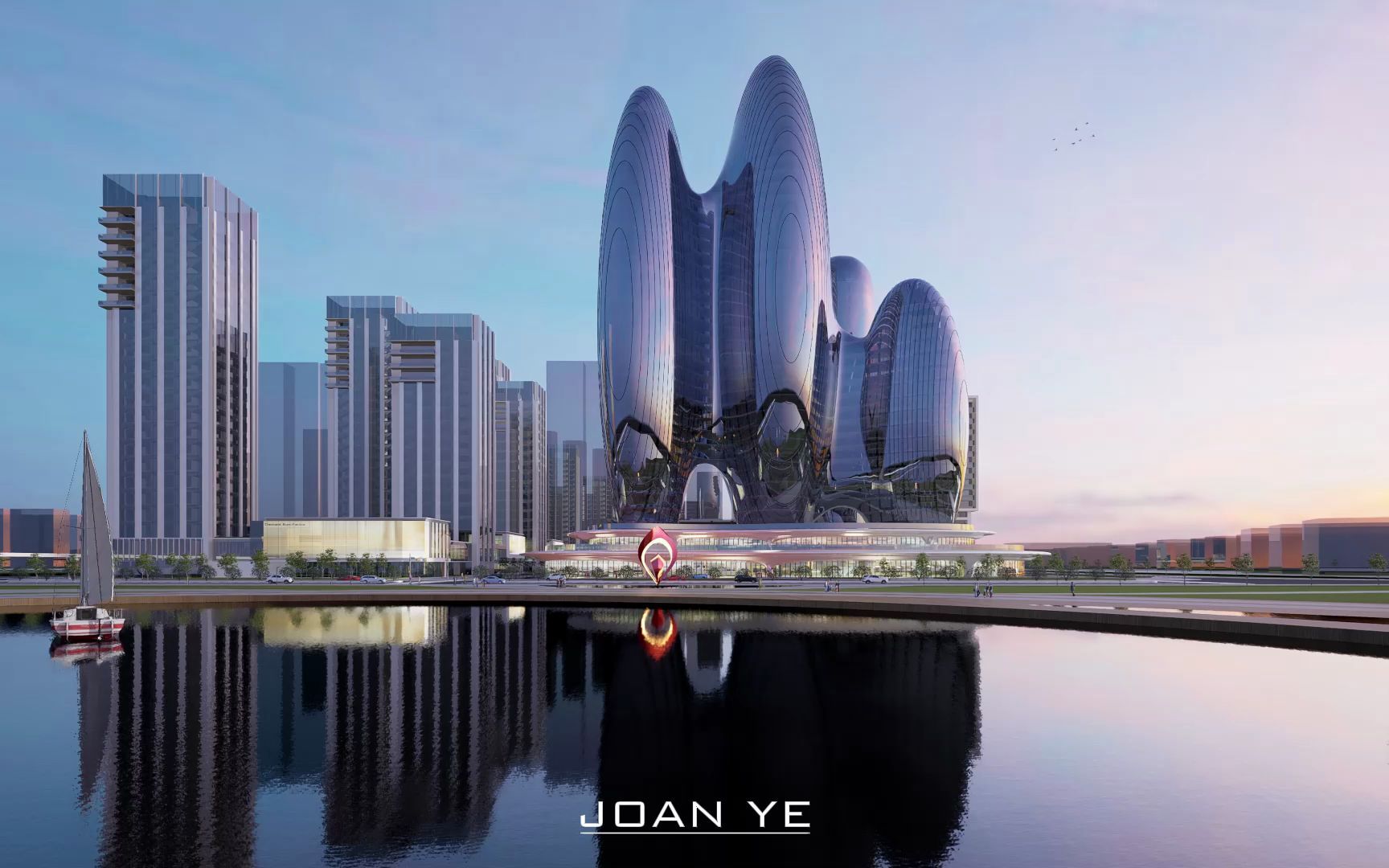 oppo深圳总部大楼项目练习|爆肝自建模渲染动画#D5渲染器