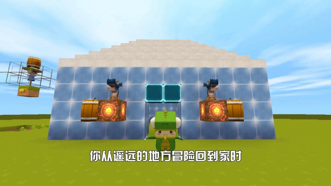 迷你世界:全自动怪物隔离门教学!一分钟学会如何将野怪拒之门外