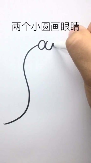 超简单的简笔画法用S画一只蠢萌蠢萌的鳄鱼