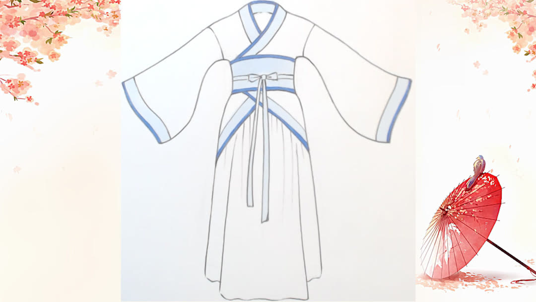 服装设计古风款式图,跟着我一笔一画,一起传承中华千年文化