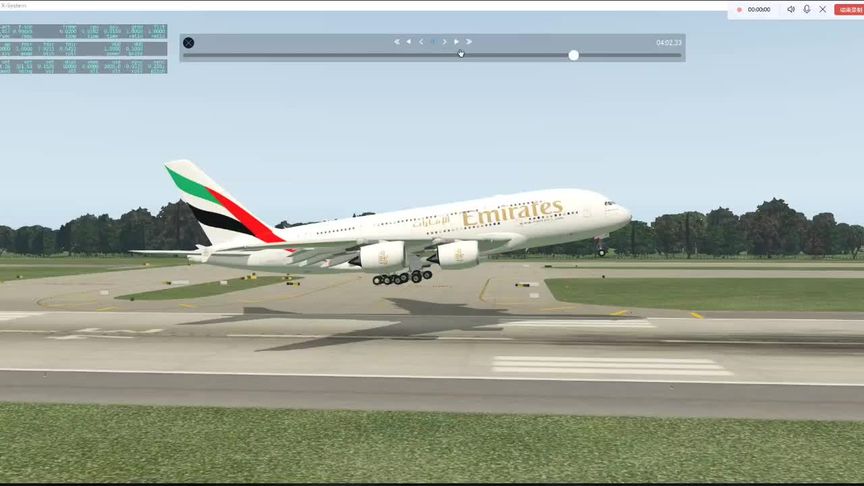 空客A380超软降#模拟飞行