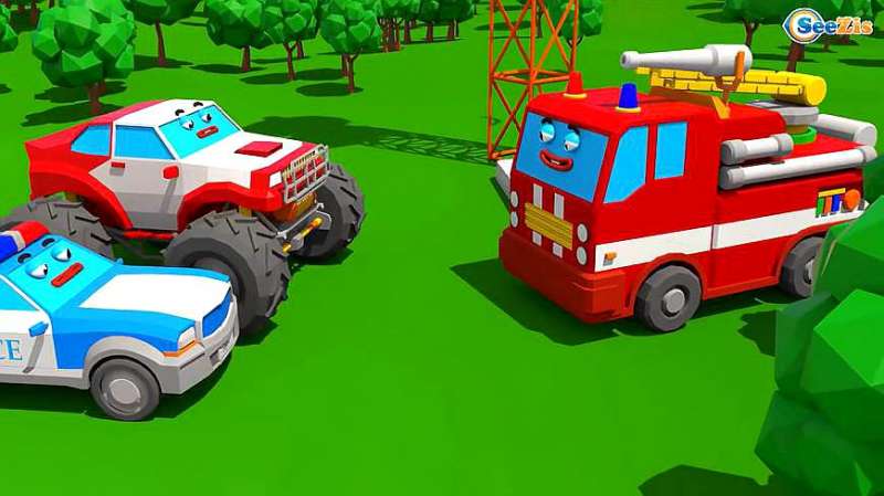 汽车动画!一起帮助救护车