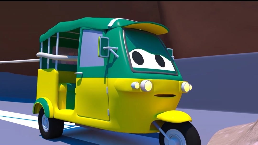 儿童益智启蒙动画:三轮车刹车失灵,超级卡车变身摩托车救援