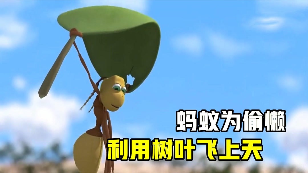 蚂蚁披上树叶战袍,变身超级蚂蚁飞上天,带着树叶四处冒险