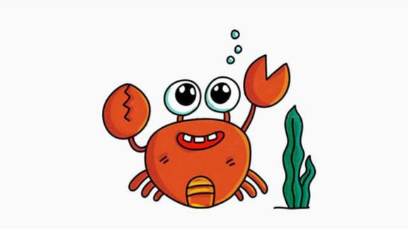 儿童简笔画之螃蟹教学