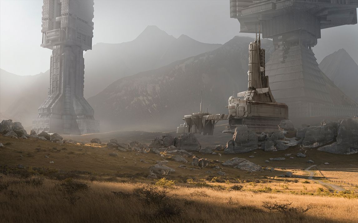 zbrush 3dmax ps次世代未来场景建模制作全流程,大型场景制作案例教程