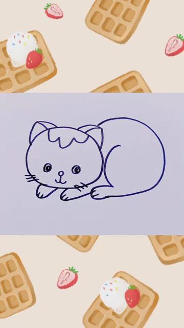 动物简笔画简单的小猫简笔画