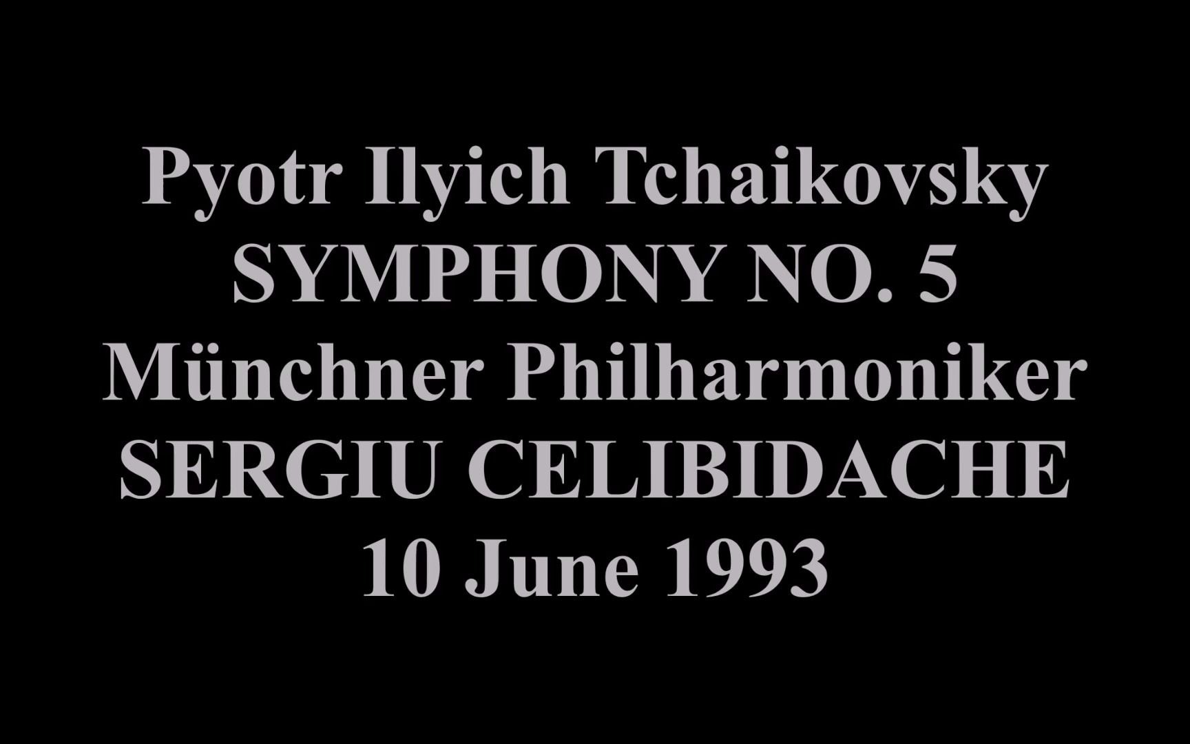 Tchaikovsky - Symphony No.5 in E minor, Op.64 - Celibidache, MPO (...