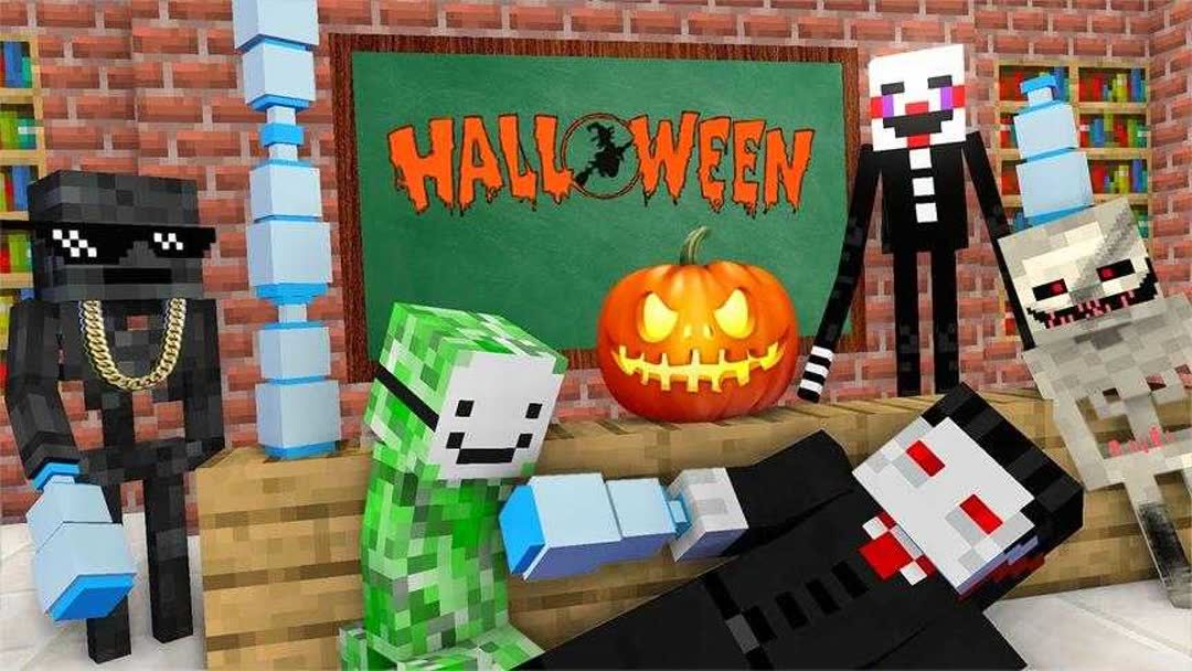 《我的世界怪物学院》搞笑动画:万圣节水瓶翻转杂耍新集