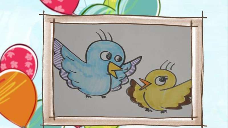 简笔画两只小鸟 简单几步