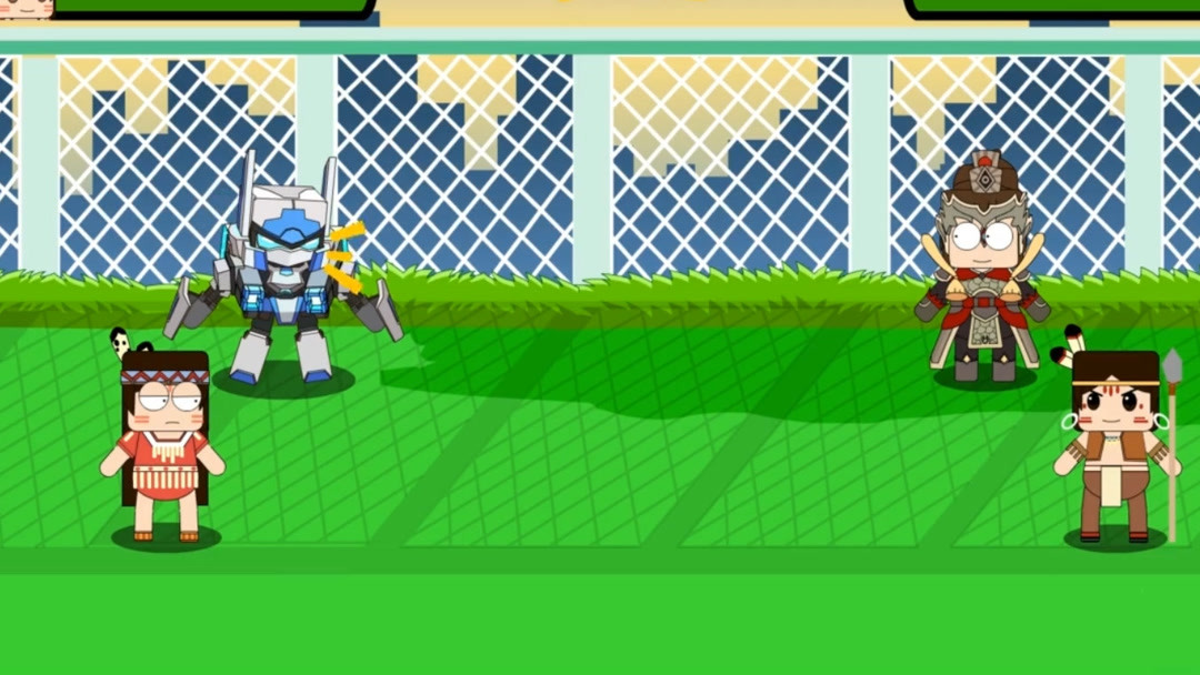 迷你格斗动画:妮妮、零式双排大战卡卡、二郎神