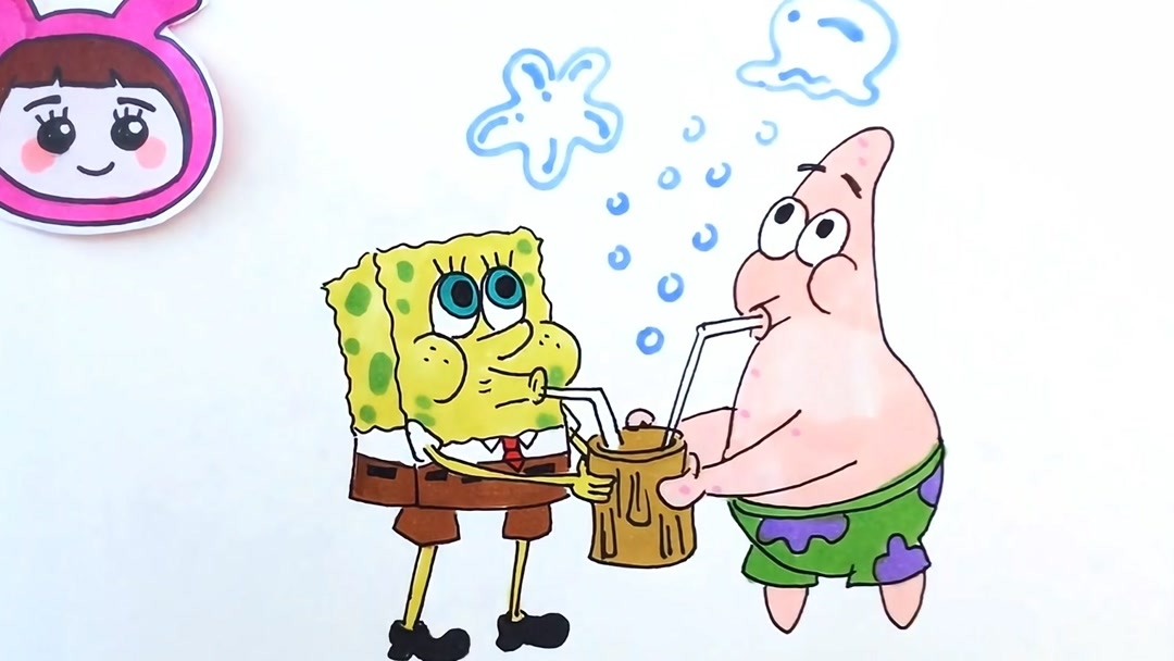 【可乐姐姐学画画】海绵宝宝和派大星