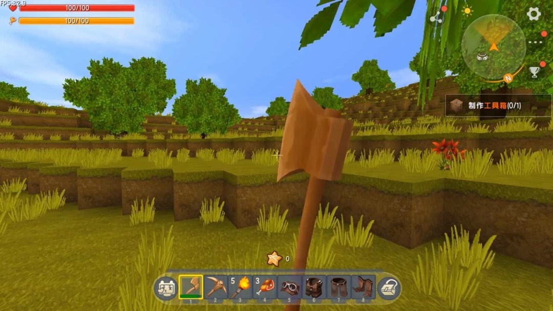 迷你世界极限生存;第一天上午