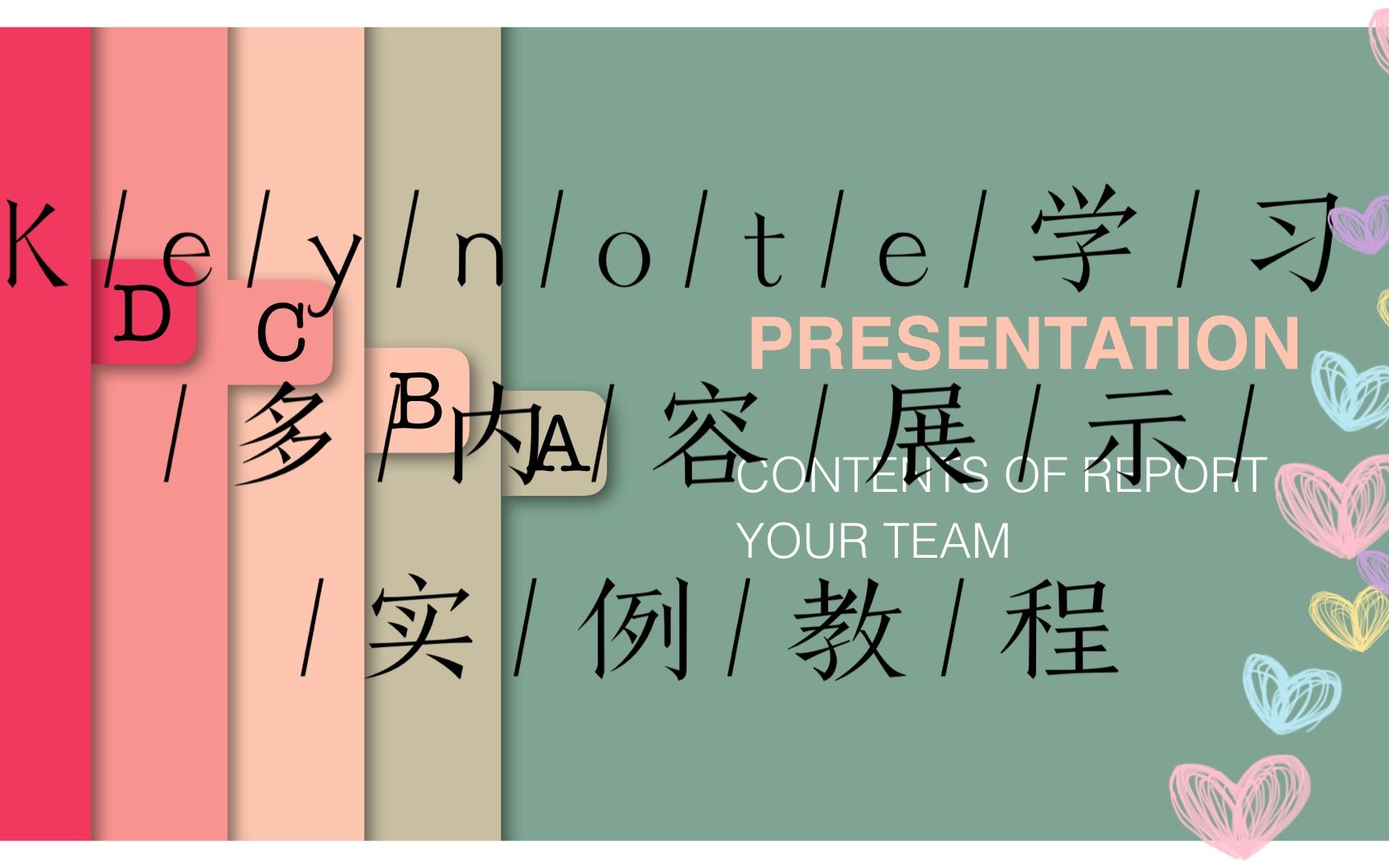 #007,Keynote动画学习|多内容展示|实例教程007