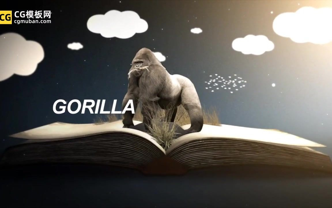 旧书本翻页立体动画视频模板 历史纪录片宣传介绍故事效果AE模板