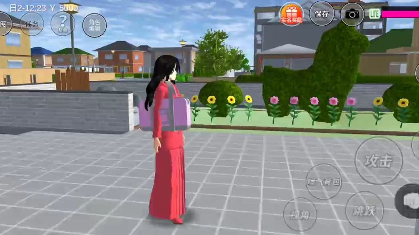 樱花校园模拟器,我懒得走去游乐园所以我建了一个跑酷