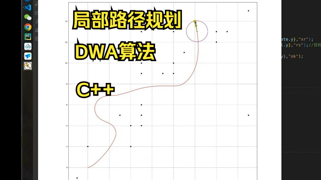 局部路径规划DWA动态窗口法c++实现