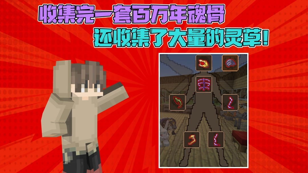 我的世界斗罗大陆10.收集完一套百万年魂骨,收集了大量的灵草!