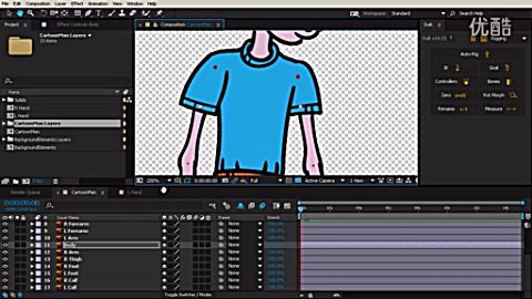 【阿甘推荐】AE中利用DUIK脚本角色绑定运动学视频教程4