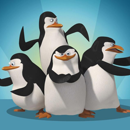 用茶杯喝水的企鹅 