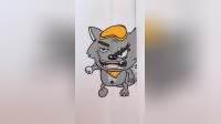 简笔画:想看灰太狼变身吗