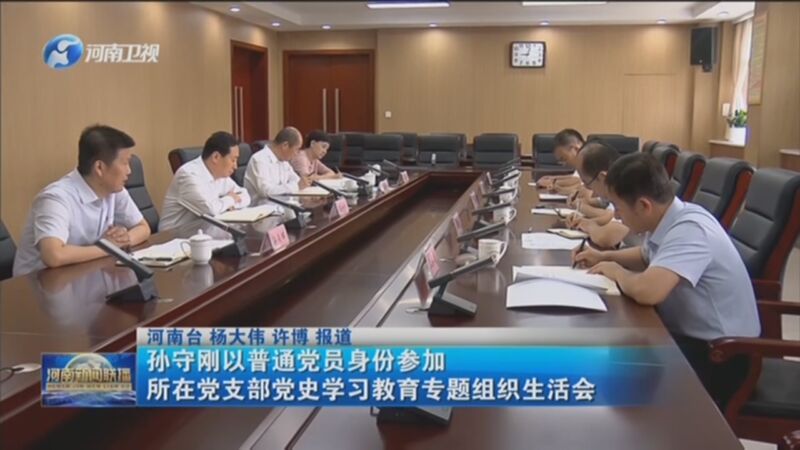 [河南新闻联播]孙守刚以普通党员身份参加所在党支部党史学习教育...