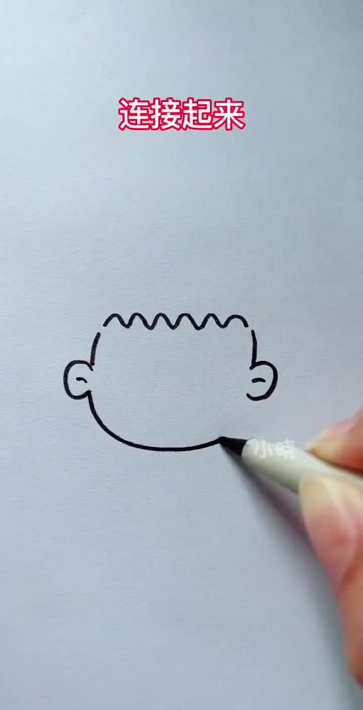 教你画小男孩一起学画画儿童简笔画教程