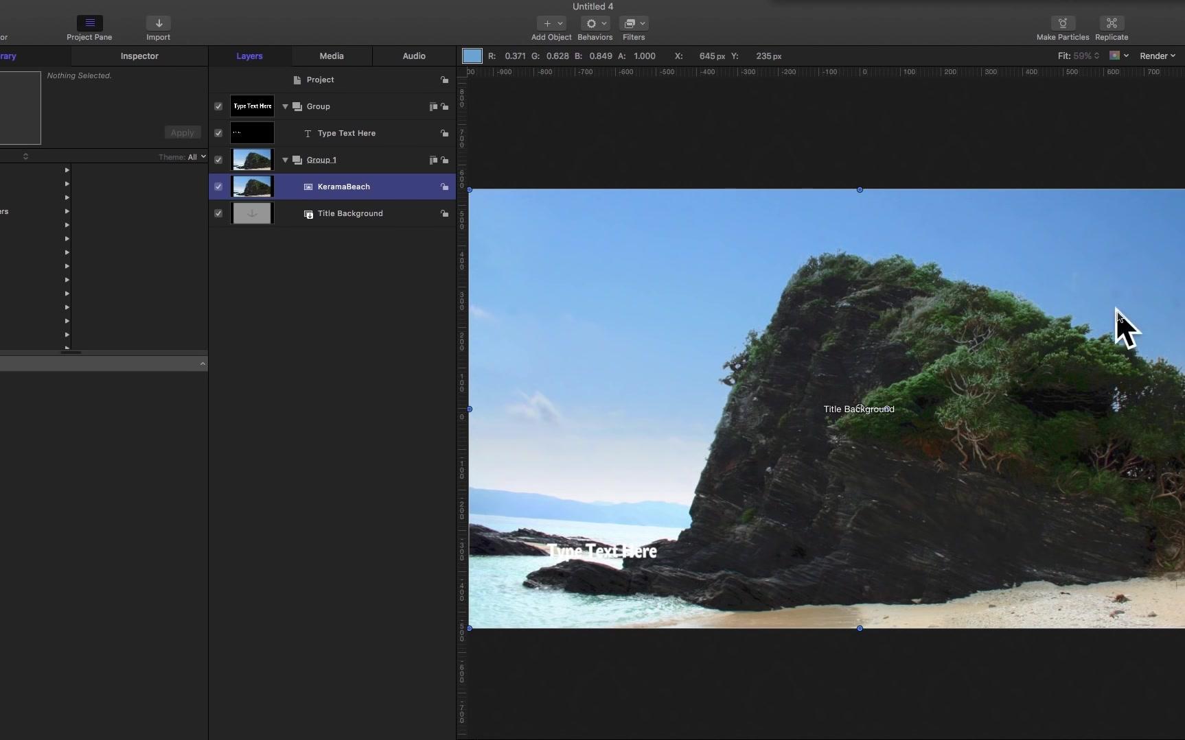 Motion教程-在 Apple Motion 5 里给FCPX软件制作一个文字标题动画