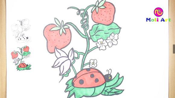 简笔画草莓简笔画图片大全儿童画幼乐园画画作业简笔画学英语