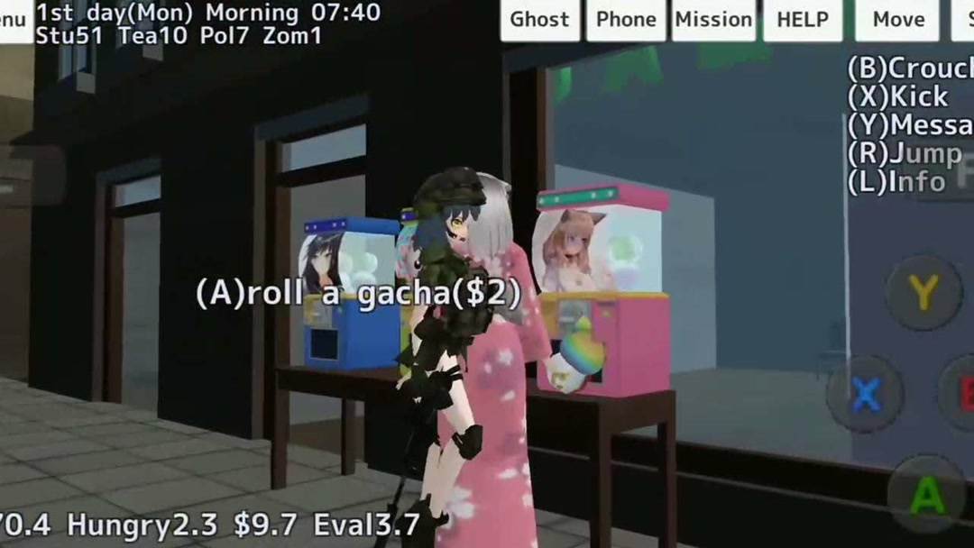 高校女子模拟器:学校有个扭蛋机,里面还有超级可爱的芭比娃娃!