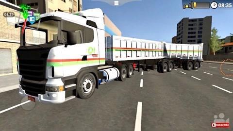 驾驶模拟:双拖车卡车运输砾石