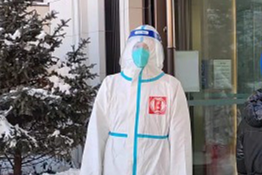 热心市民!短道速滑运动员孙龙在吉林前线当抗疫志愿者