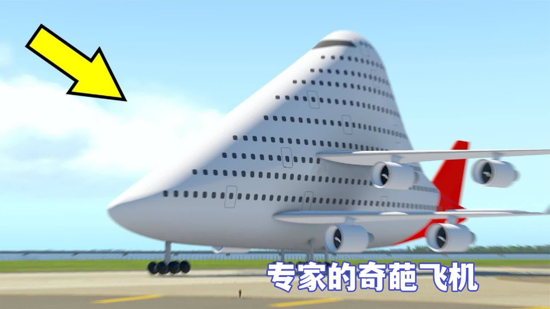 模拟器:专家研究的新型飞机,第一次试飞失败,太奇葩了