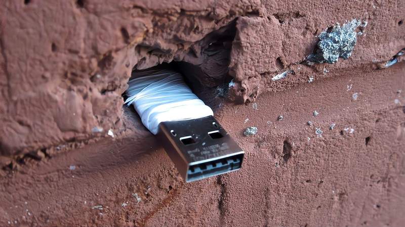 街头墙壁发现大量USB接口,里面有什么神秘的东西?