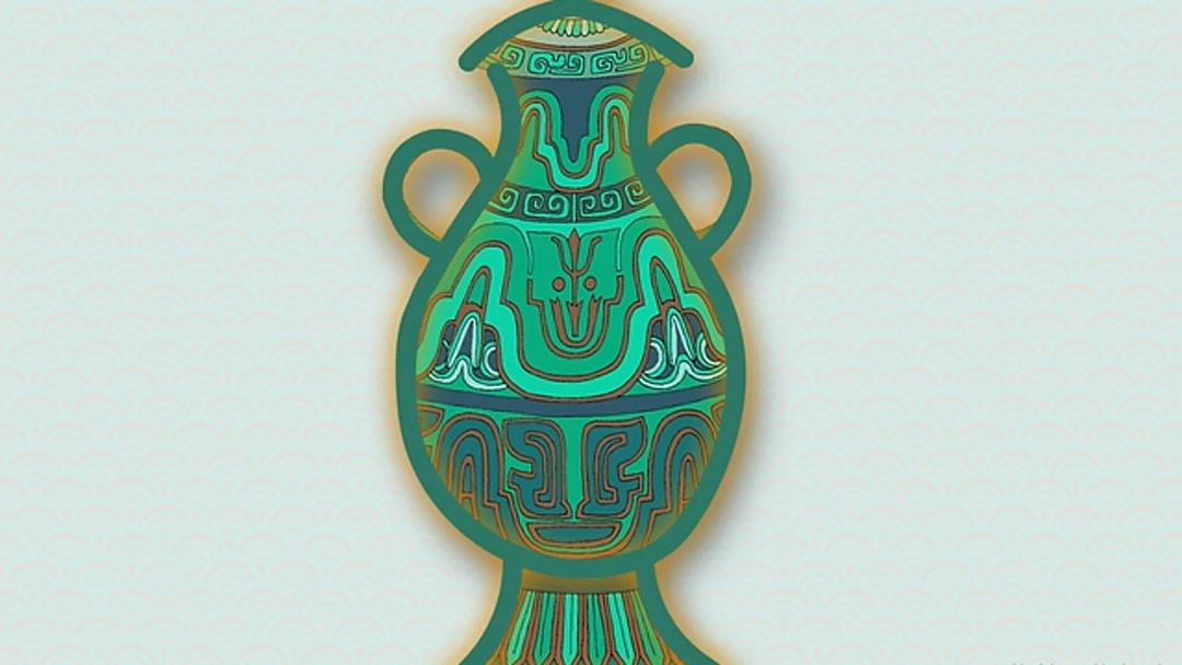 汉字演变之“壶”字。壺:昆吾圜器也。象形。从大象其葢也。