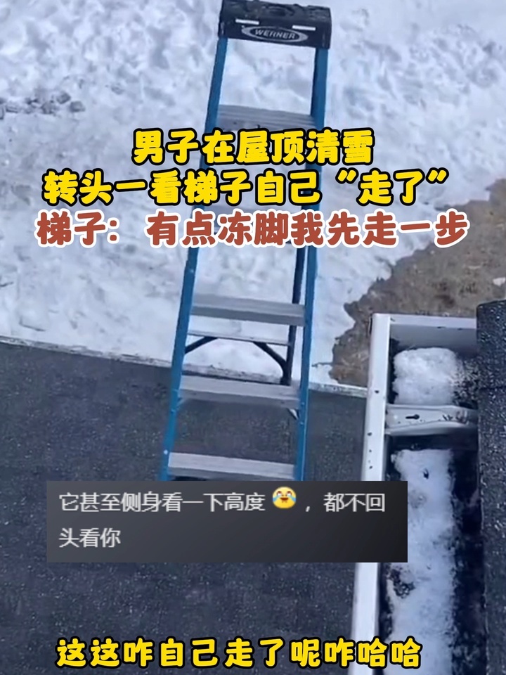 梯子:有点冻脚我先走一步