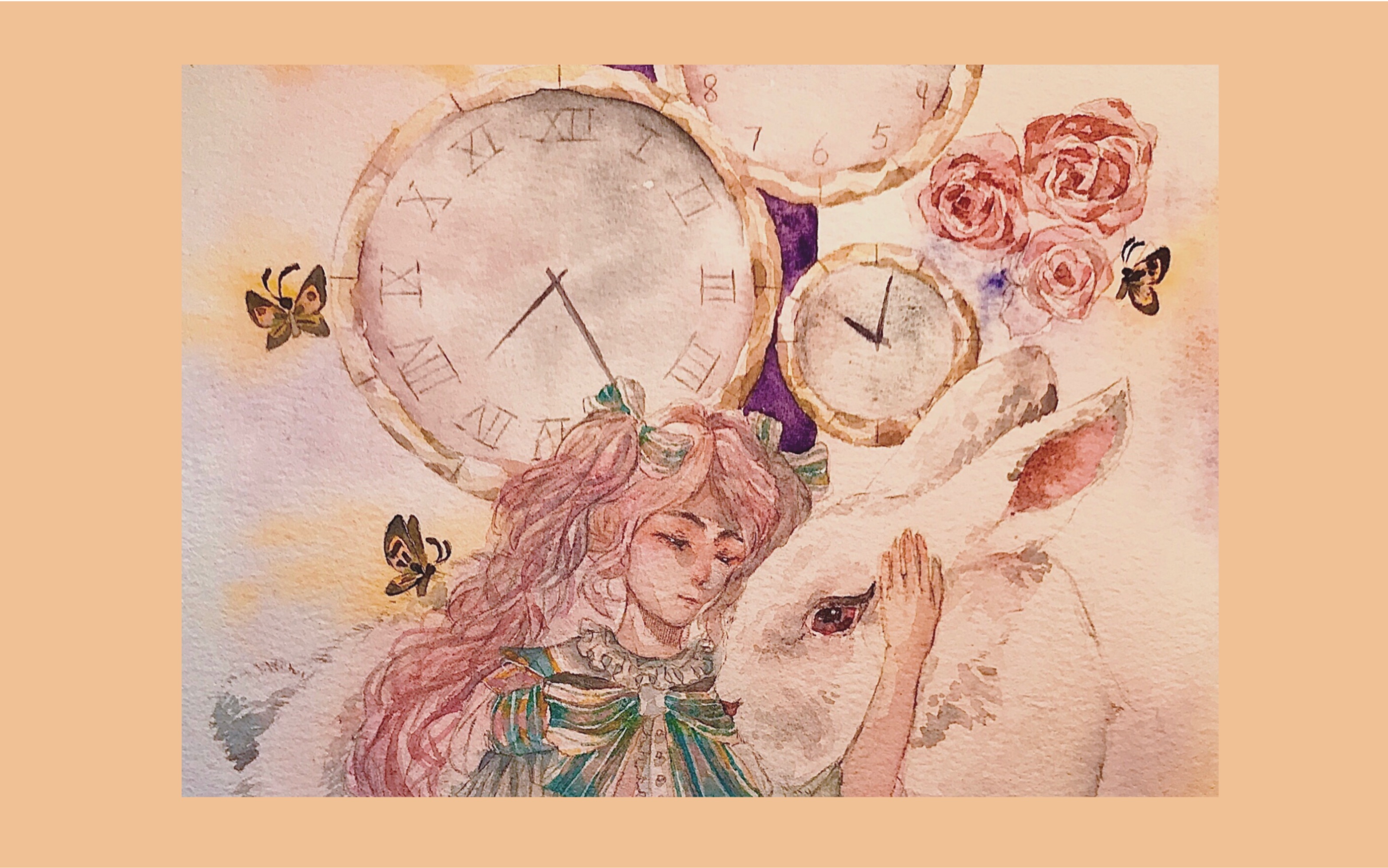 【 水彩】和up主一起画一个一点都不像爱丽丝的爱丽丝