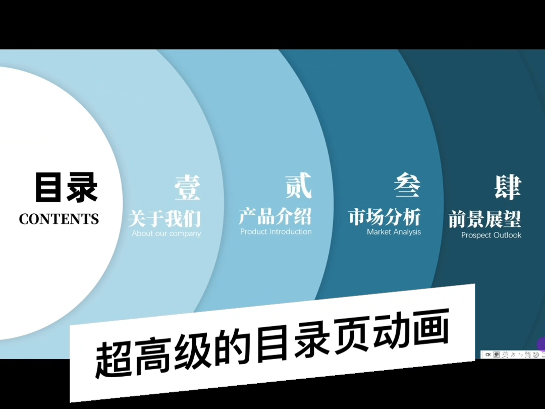 谁懂啊!这个ppt目录页的动画也太丝滑了吧