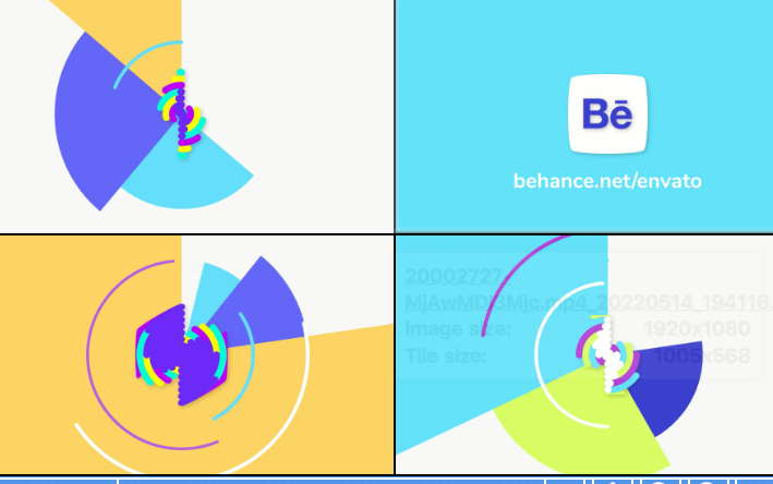 AE模板-扇形重合MG动画特效的动态LOGO片头模板动态徽标视频动态...