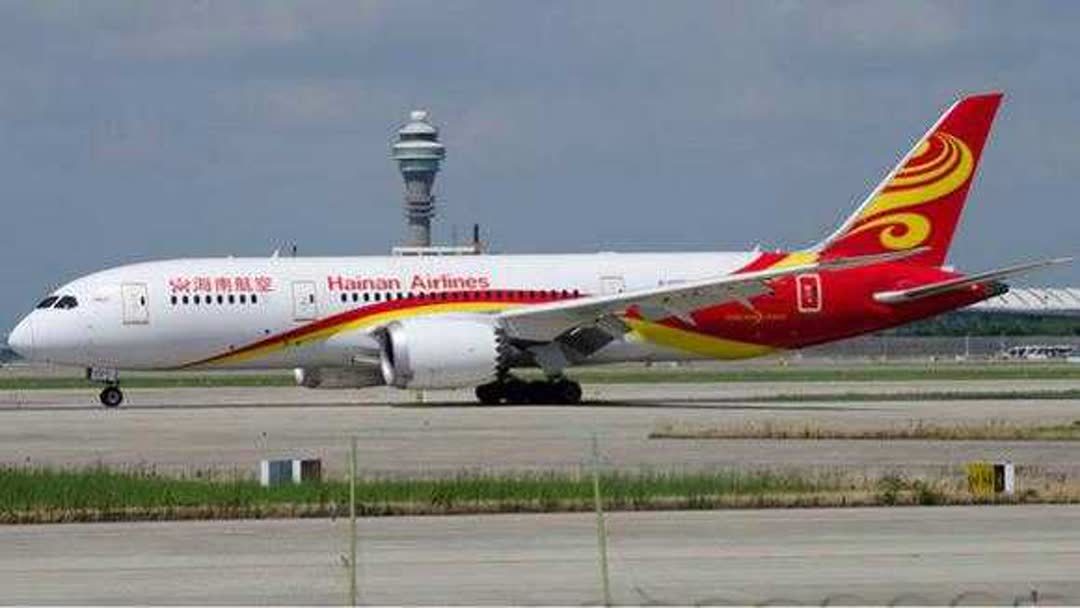 飞行记录 乘坐海南航空波音787梦想客机从上海虹桥机场起飞