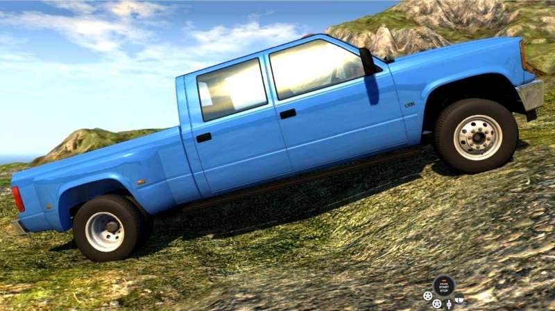 BeamNG车祸模拟器:四驱厢式货车开足马力测试超强悬挂性能