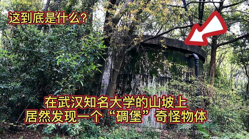 武汉知名大学的山坡上,发现奇怪“碉堡”物体,它到底是什么