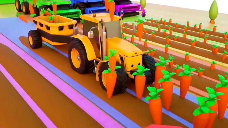 汽车总动员一起去农场收萝卜