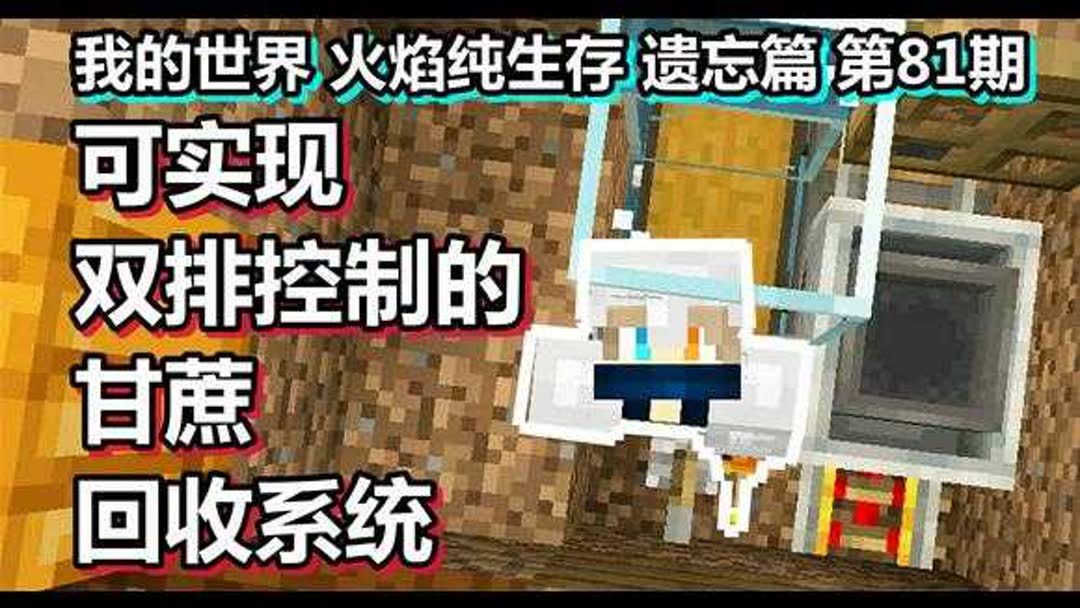 我的世界 火焰纯生存 遗忘篇 第81期 实现双排控制的甘蔗回收系统