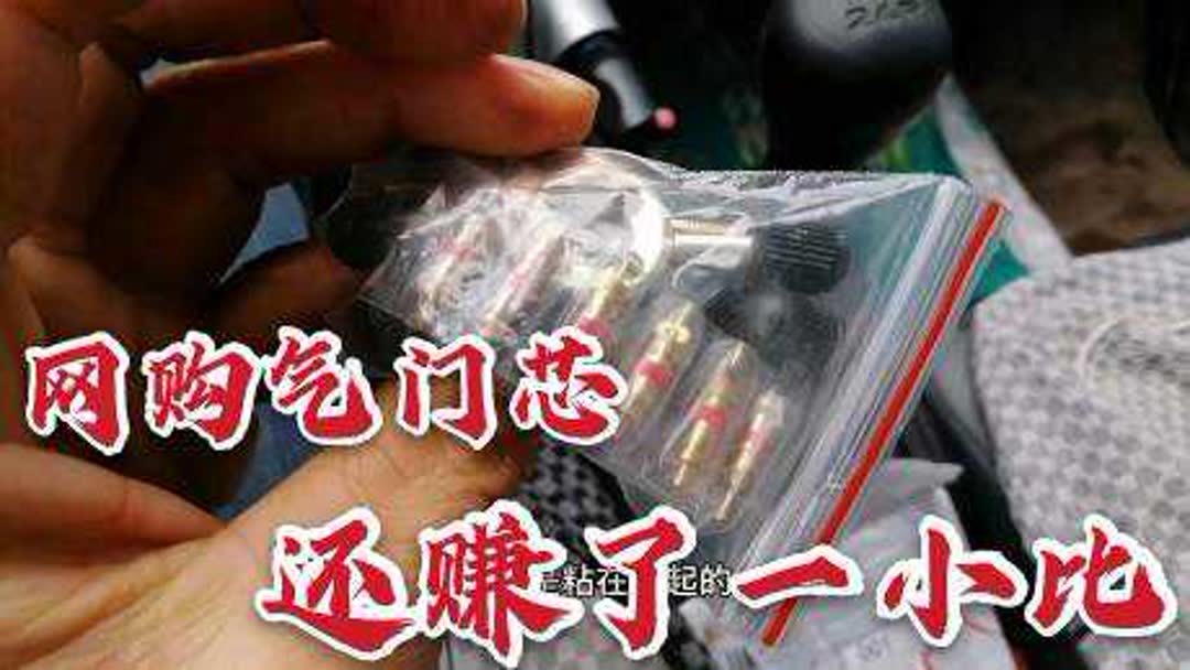 花几块钱网购了几个气门芯,收到货后好评返现,还小赚了一比