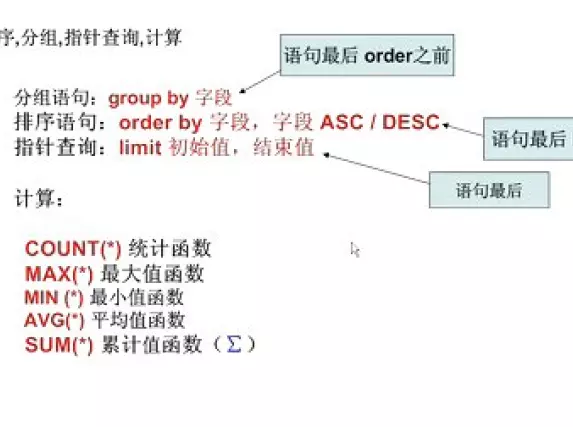 php100视频教程九、常用SQL语句