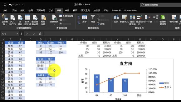 Excel直方图制作的关键在于分组边界的选择