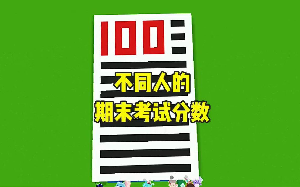 迷你世界:不同人的期末考试分数 快来看看你是多少分